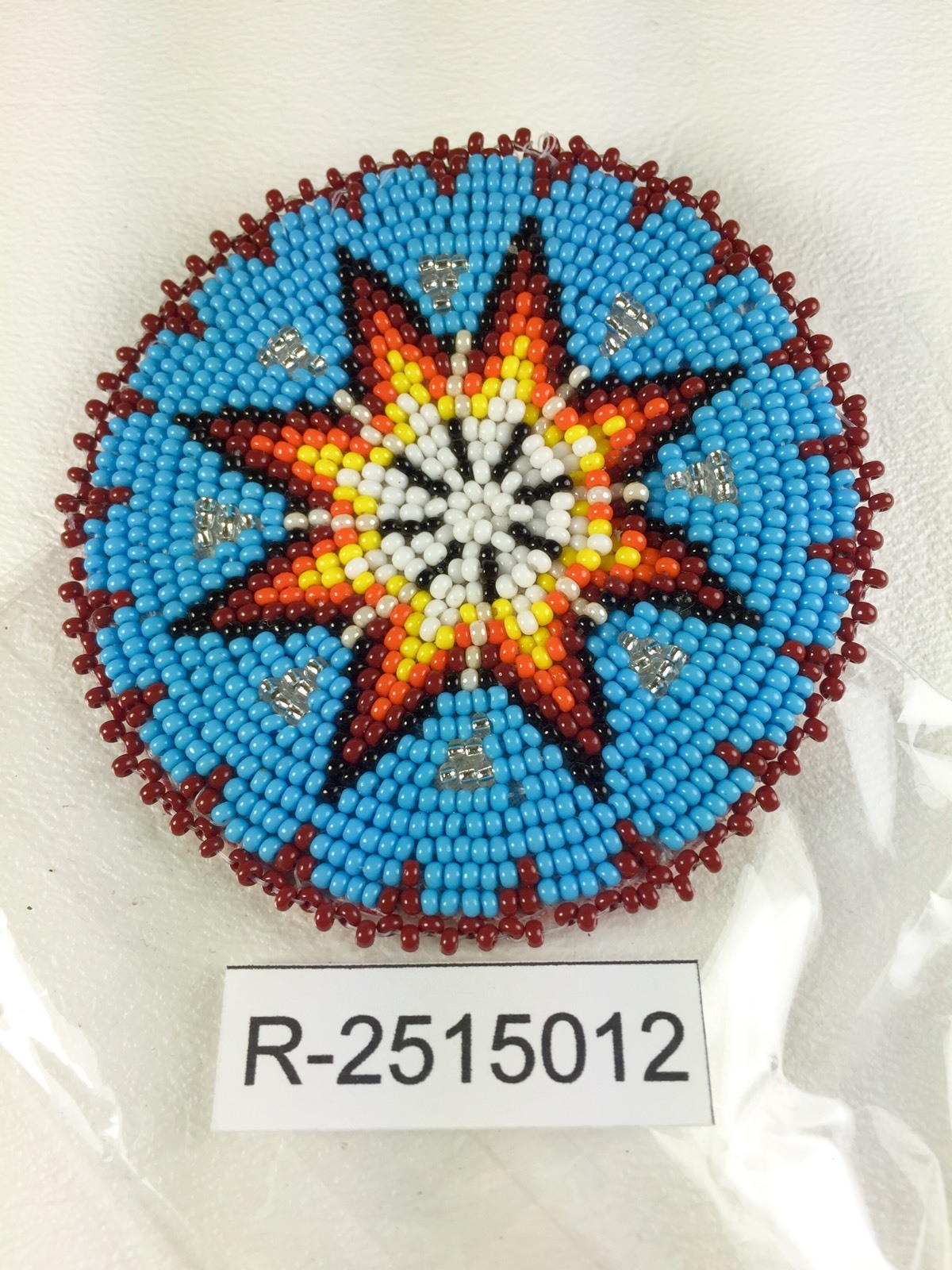 TURQUOISE BLUE STAR BEADED APPLIQUES ROSETTE Q53/15 | eBay