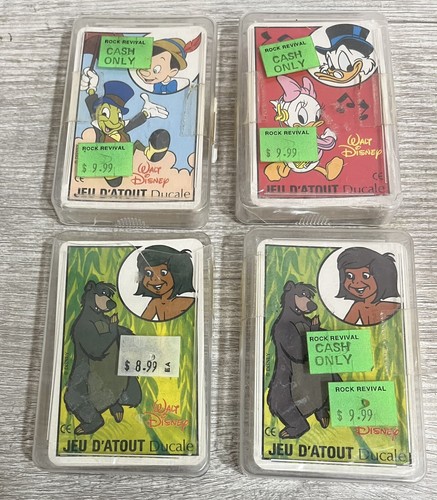 RARE LOT OF 4 - DISNEY JEU D’ATOUT DUCALE FRENCH 33 CARD GAME -Sealed ...