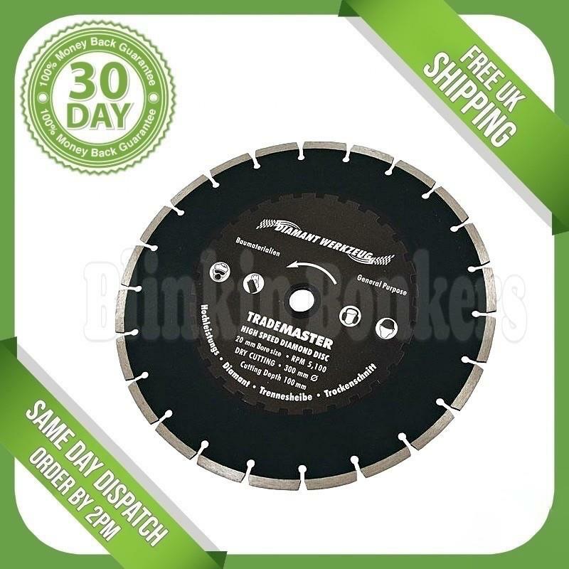 LARGE 12 INCH 300MM DIAMOND CUTTING DISC STONE MASONRY HARD BRICK ...