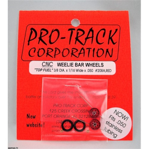 Pro Track Top Fuel in Red 3/8" O-Ring Drag Wheelie Wheels / H.O. Fronts ...