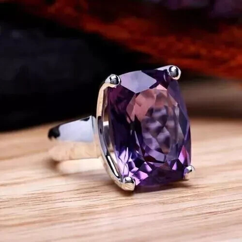Genuine Alexandrite Gemstone 925 Sterling Silver Handmade Cute Ring For ...