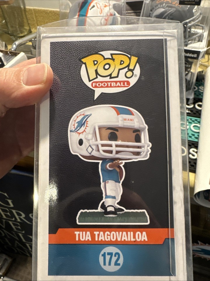 Tua Tagovailoa Signed Auto Funko Pop #172 Miami Dolphins Figure W ...
