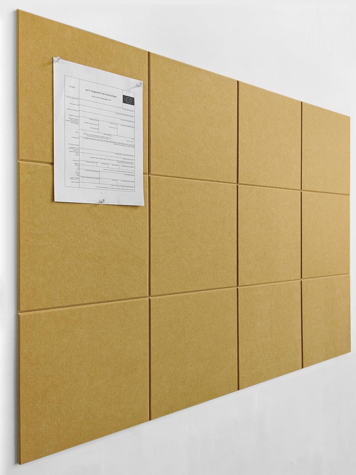 Large Cork Board Alternative - 47"x35" 12 Pack Felt Wall Tiles with ...