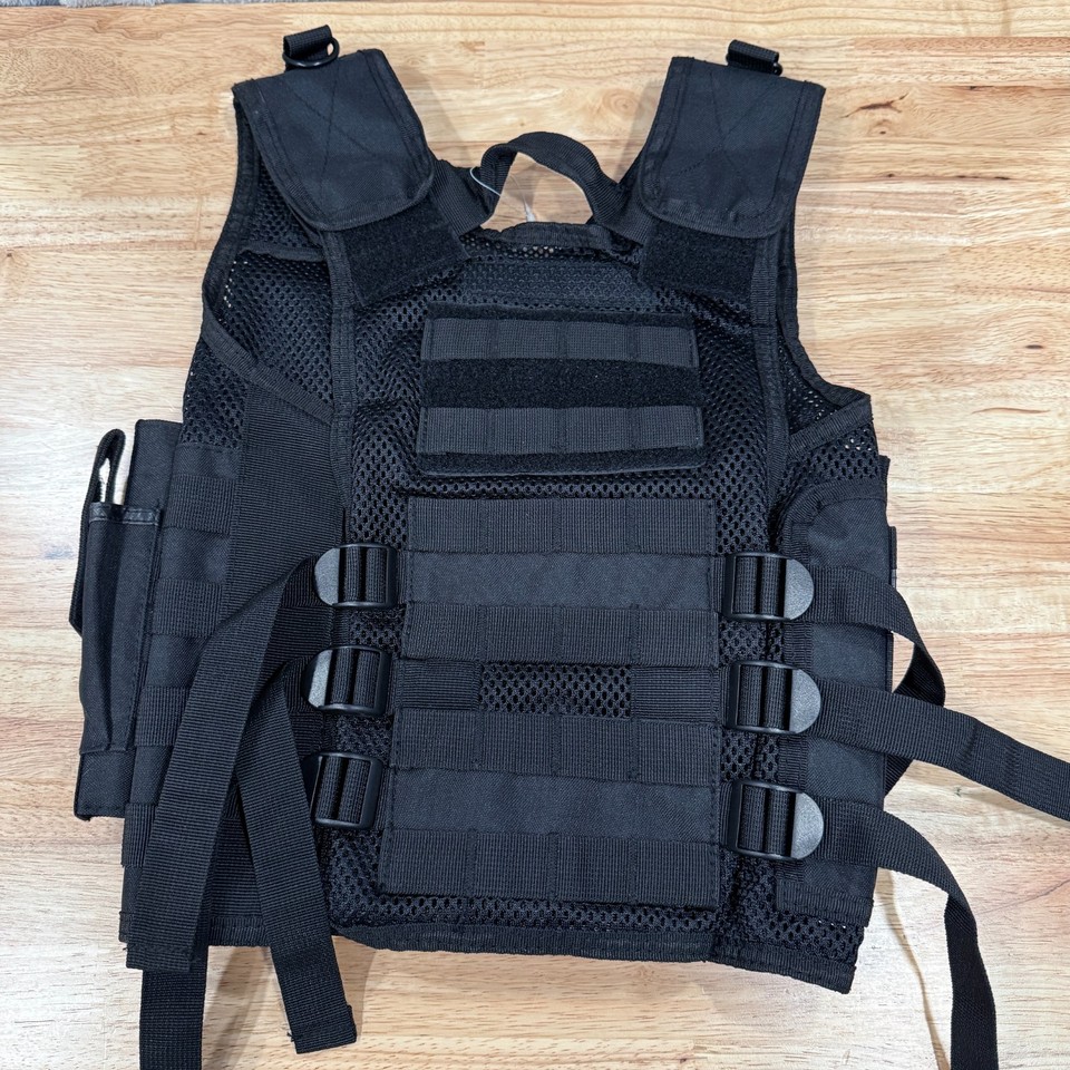 Tactical Cross Draw Vest Black One Size 12" Fully Closed Chest Rothco ...