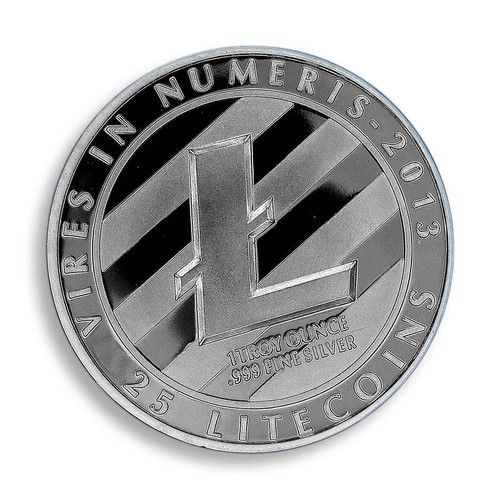 Litecoin LTC Physical Coin Silver Plated 2013 Vires in Numeris Token ...