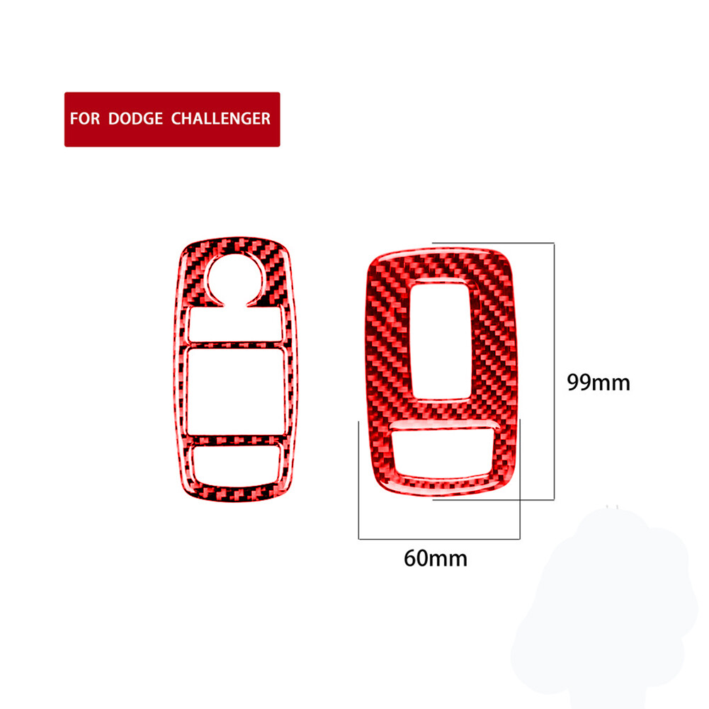 Red Carbon Fiber Window Switch Button Cover Trim For Dodge Challenger ...