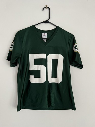 Green Bay Packers Team Apparel NFL Women’s #50 AJ Hawk Jersey Size ...