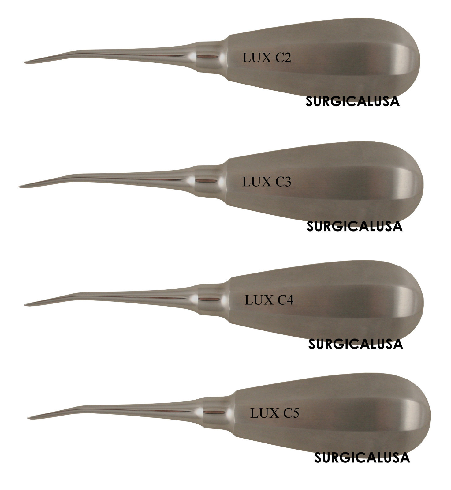 Luxating Elevators Kit of 2 3 4 5mm Curved Tips Dental Instruments | eBay