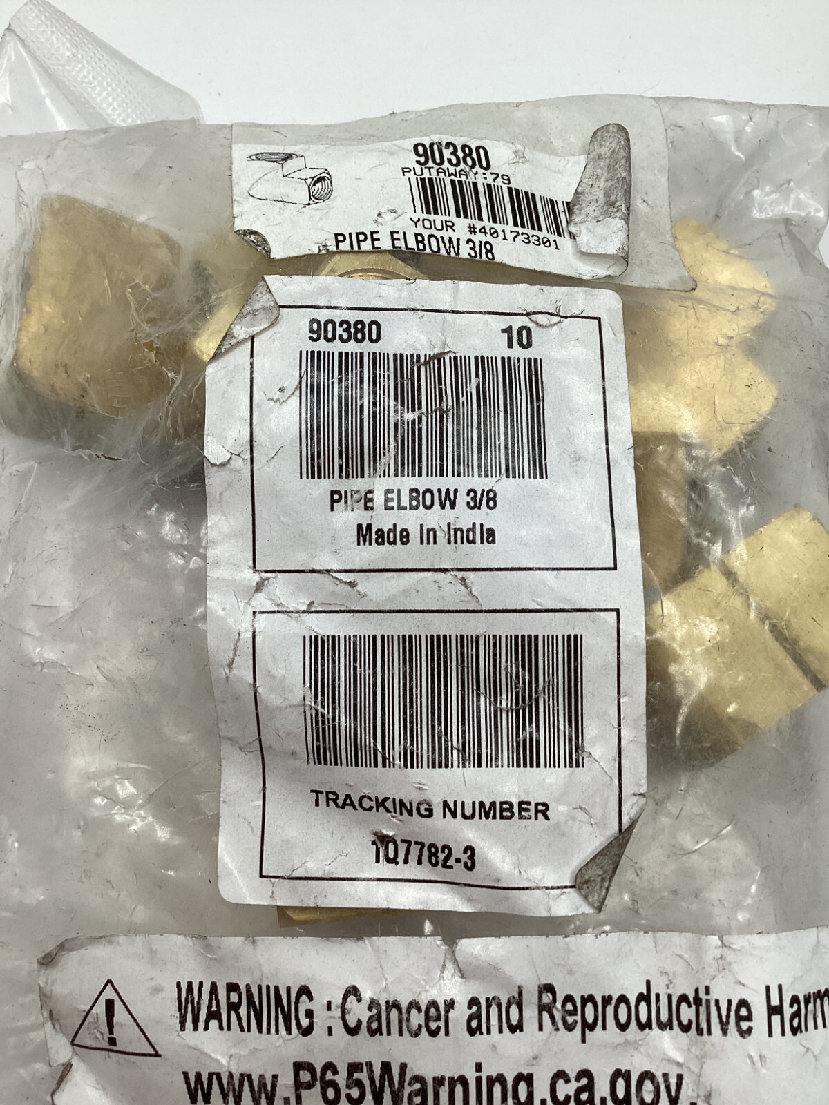 Pack of 10 - 3/8" Female BS Elbow 90 Degree Brass Fitting Pipe 90380 | eBay