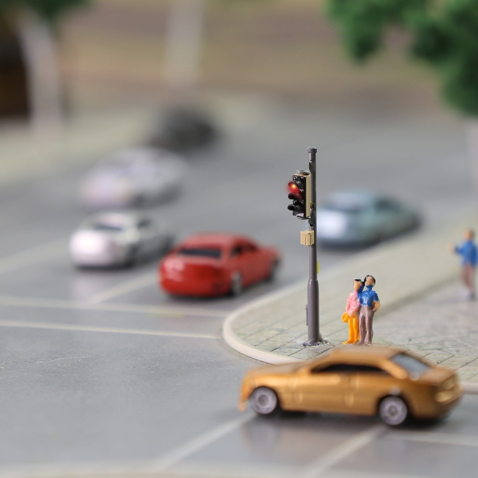 Evemodel 2pcs N Scale Traffic Signal Red Yellow Green Block Signal ...