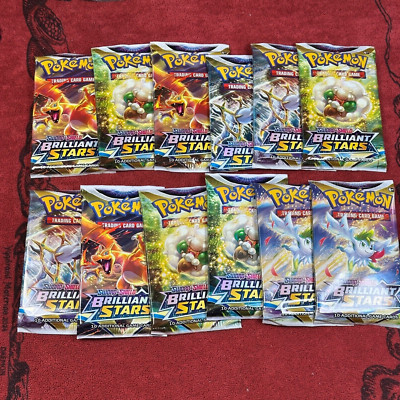 POKEMON TCG! 12x SWSH Brilliant Stars BOOSTER PACK SEALED BRAND NEW | eBay