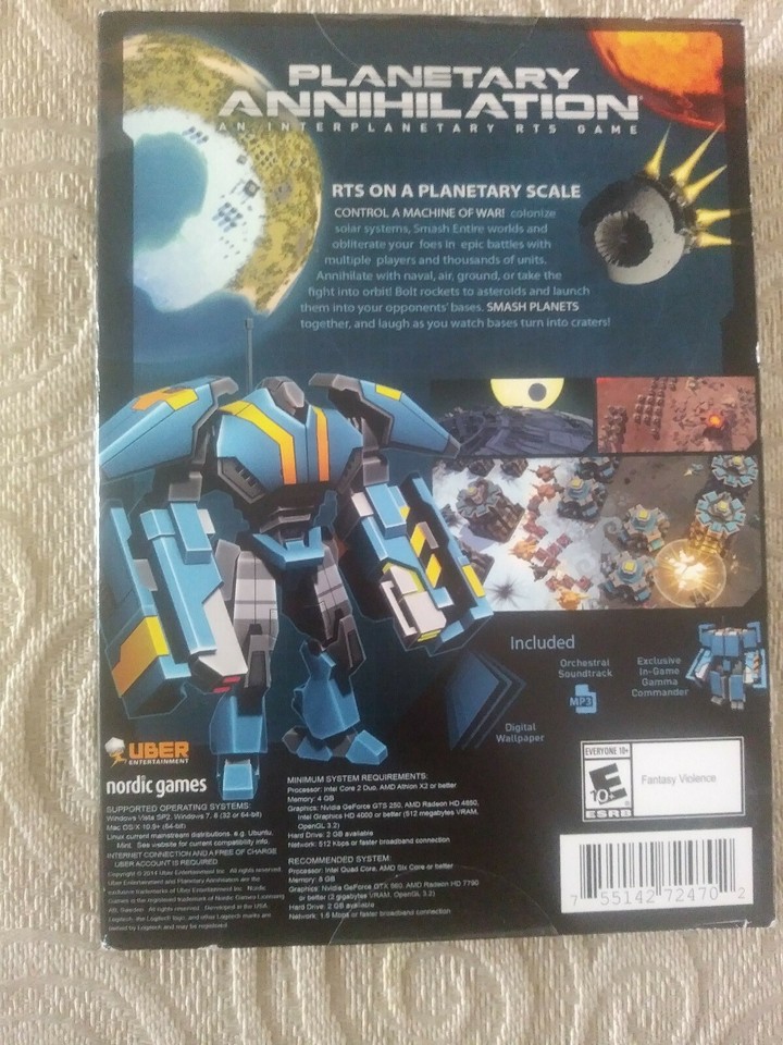 Planetary Annihilation - Space Combat RTS Strategy PC Game - Windows XP ...