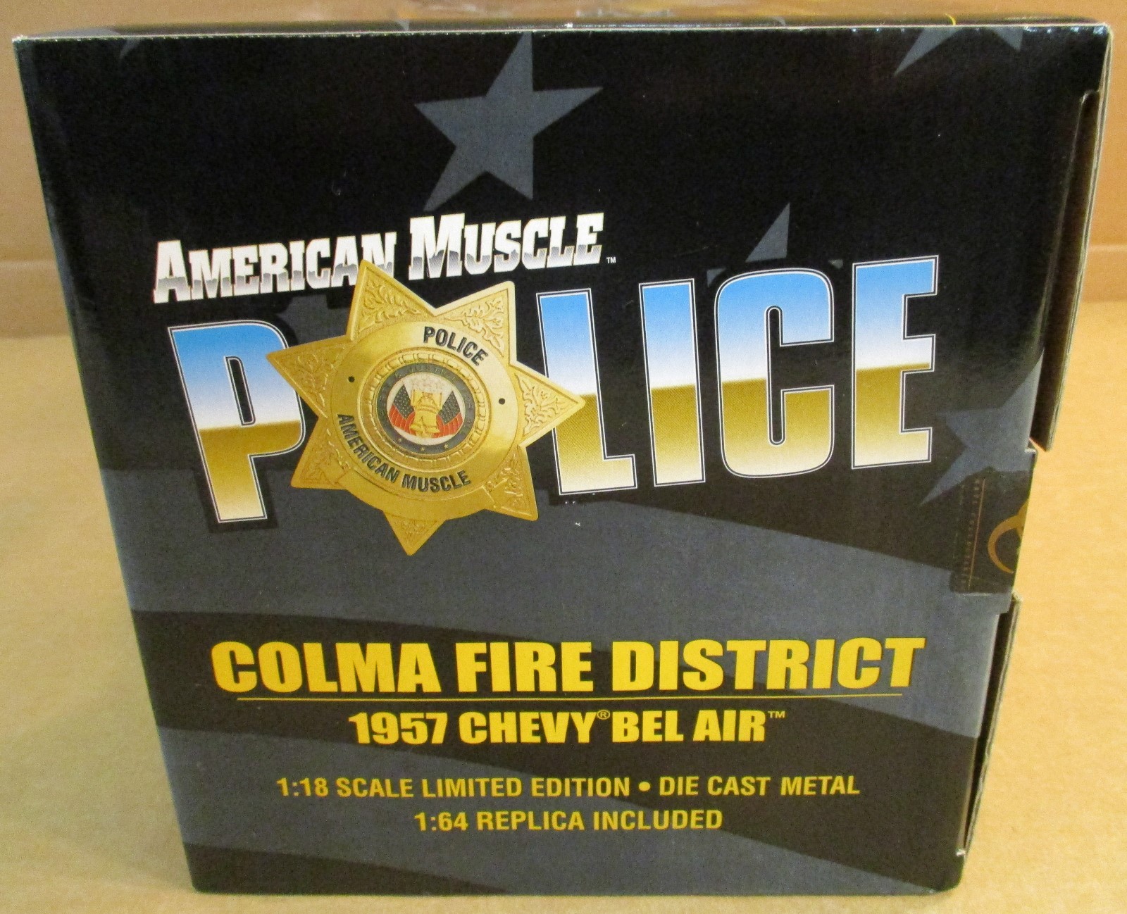 American Muscle 57 Chevy Bel Air Colma Fire District Police 2 Cars 1:18 ...