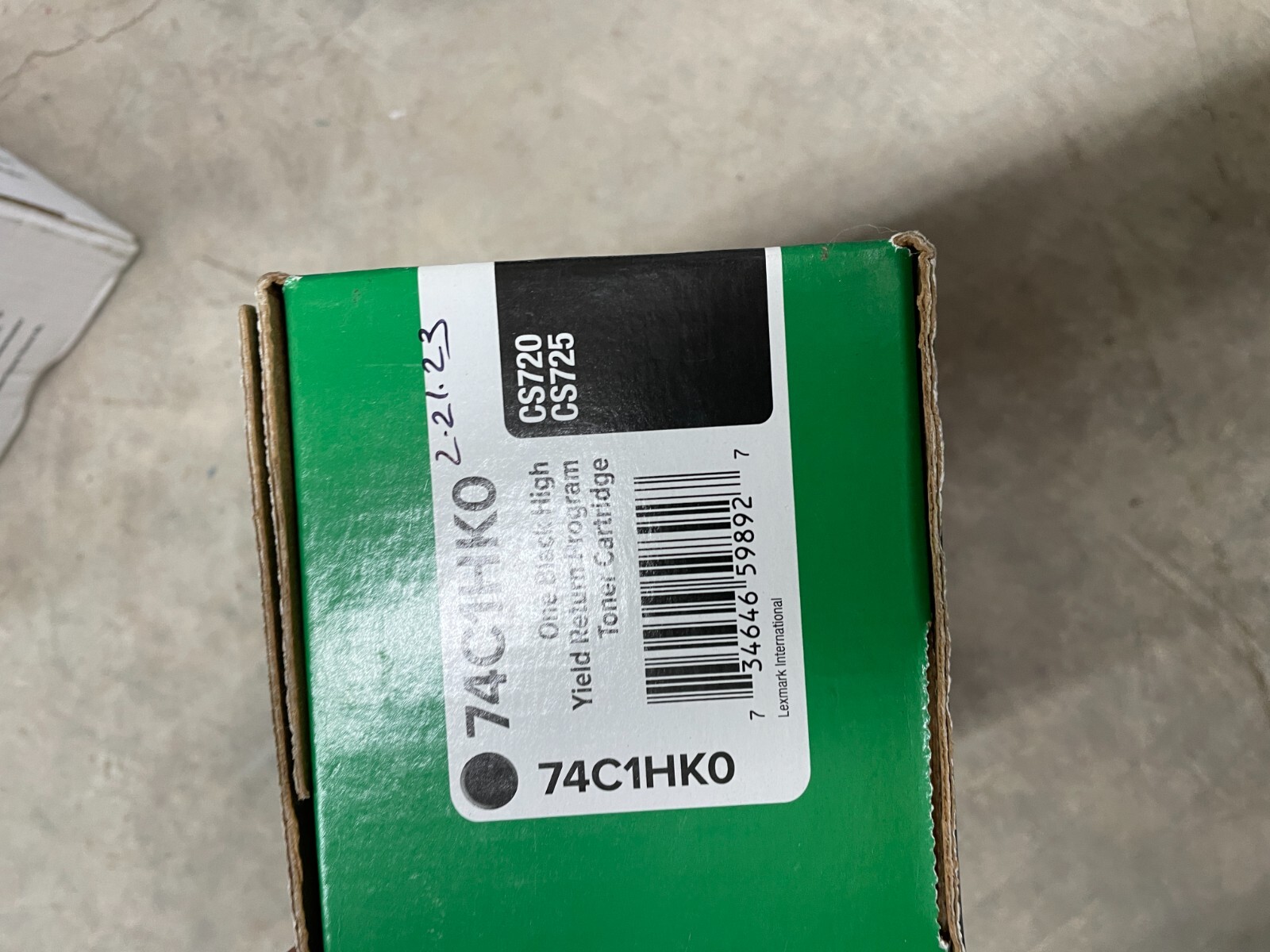 Genuine Lexmark 74C1HK0 High Yield Black Toner Cartridge CS720 CS725 ...