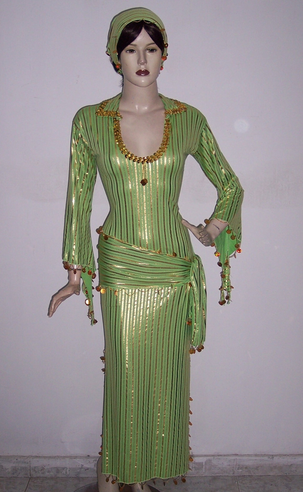 MADE TO ORDER Belly Dance Costume Baladi Saidi Maxi Dress Egyptian ...