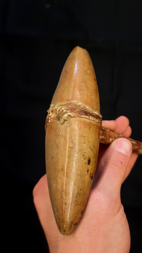 Antique Native American Stone War Club Red Vermilion Skullcracker | eBay