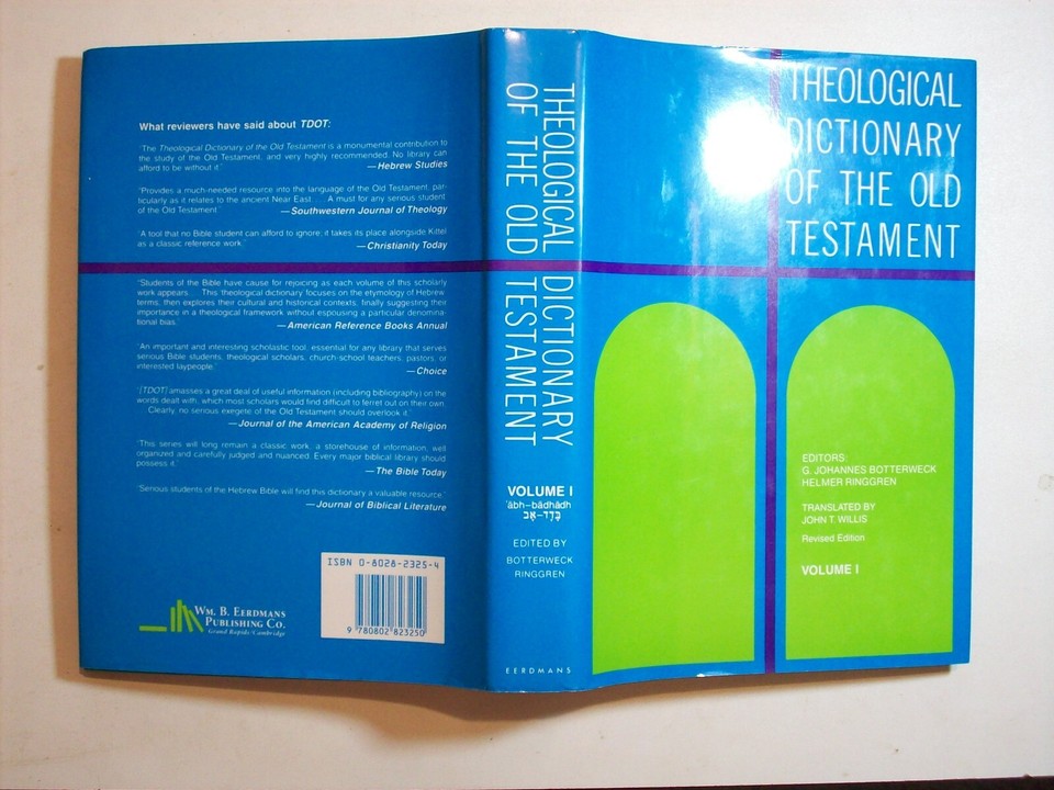 THEOLOGICAL DICTIONARY OF THE OLD TESTAMENT VOL 1 2 3 4 5 CHOOSE ...