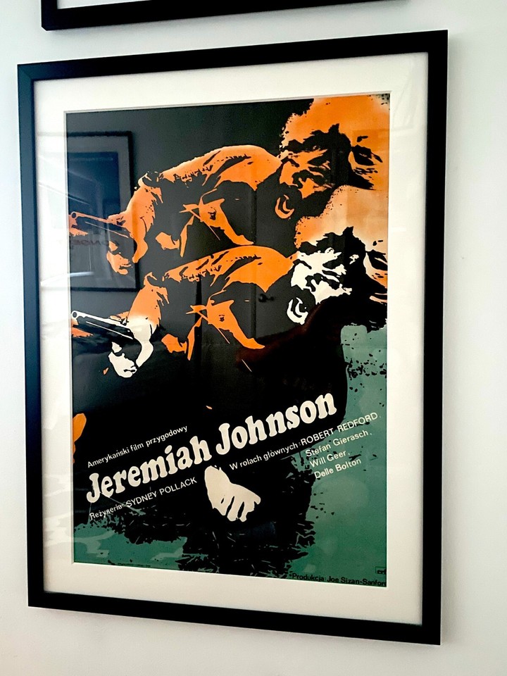JEREMIAH JOHNSON original polish movie poster MUSEUM FRAMED, excellent ...