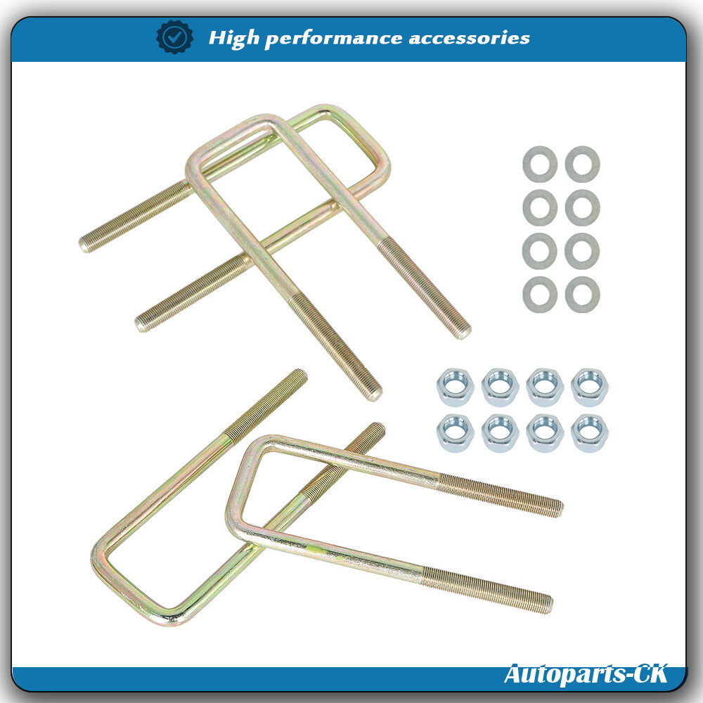 NEW For 88-98 GMC Chevy C1500 Square U-Bolts 2.5" Wide Leaf Springs 8. ...