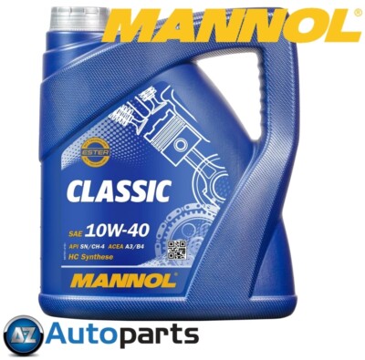 Mannol - Classic 10W40 Engine Oil ACEA A3/B4, API SN/CH-4 HC Synthese ...