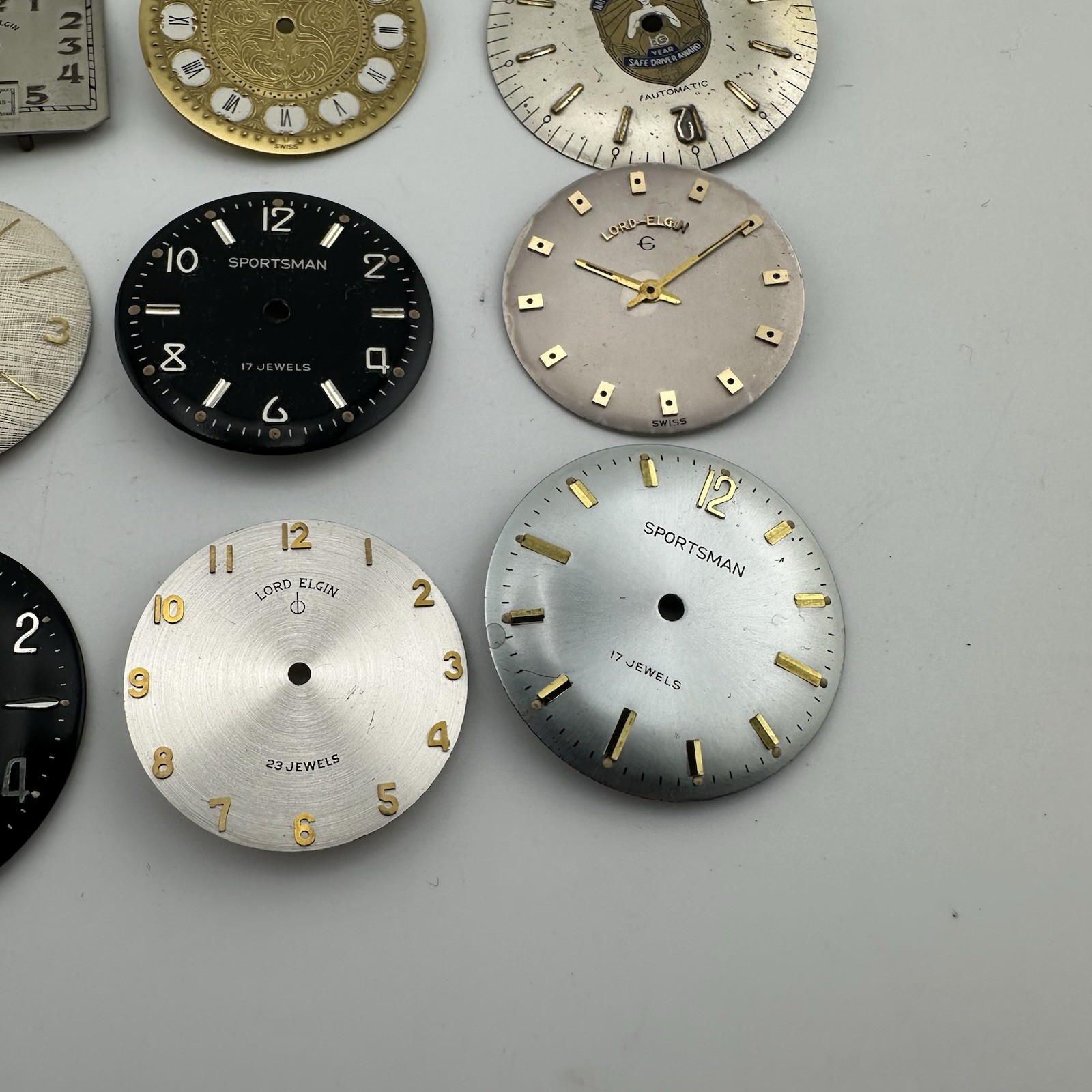 Lot of 20 Elgin Watch Dials Wristwatch Faces Vintage Watch Parts ...