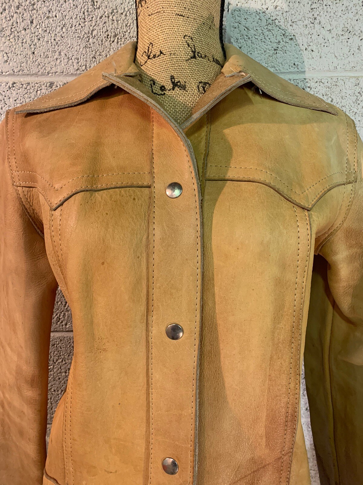 Vintage Men's Western Style Leather Jacket - Gem