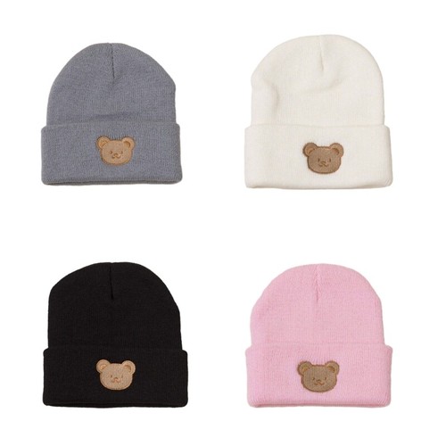 Baby Hat Cartoon Embroidery Hat Crochet Knitted Bonnet Caps Winter Hat ...