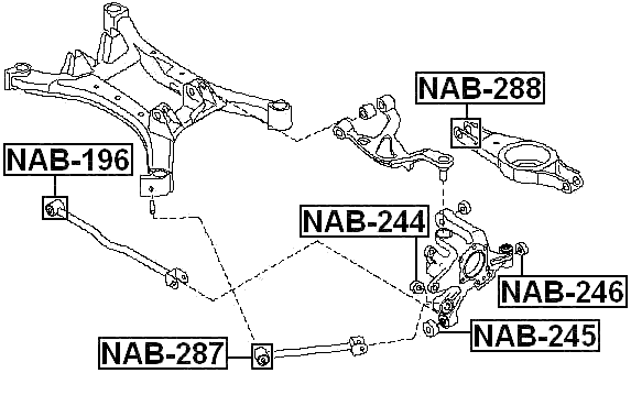 Bushing, Rear Transverse Arm Fits Nissan 551B0-EG000, 551B0-JA000 | eBay