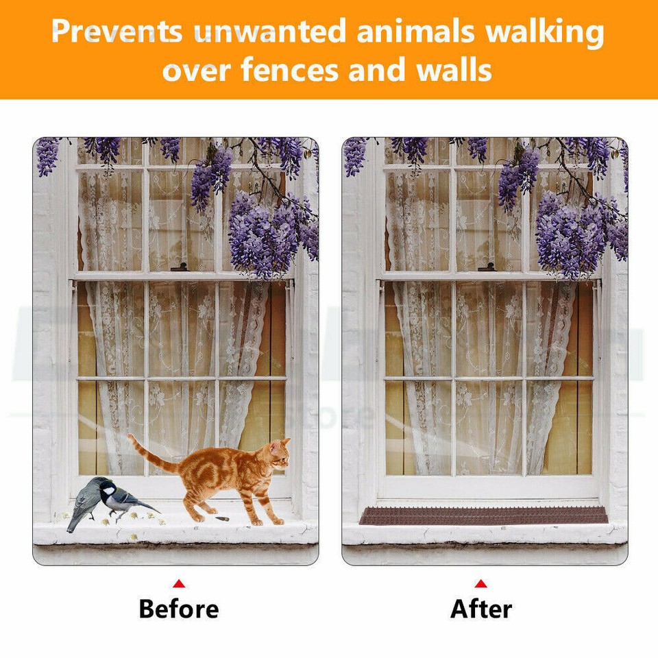 2pcs Bird Spikes Human Cat Possum Mouse Pest Control Spiked Fence Wall ...