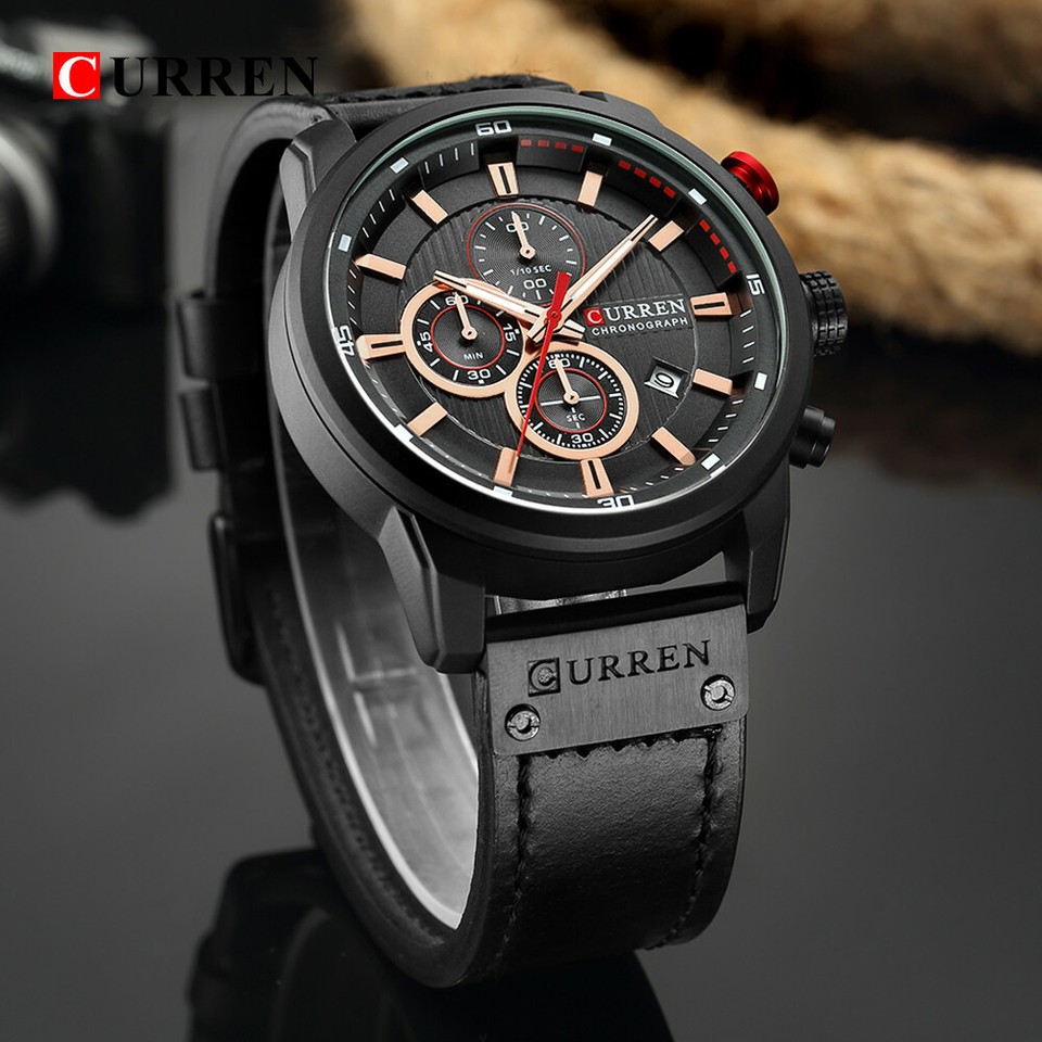 CURREN Men Watches Top Brand Male Quartz Watch Males Business Leather ...