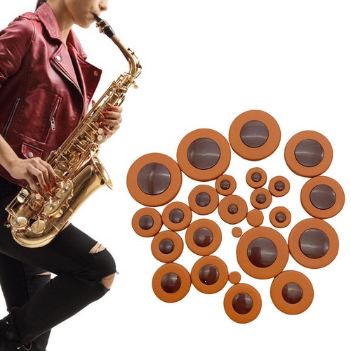 25x Saxophone Leather Pads 8.5mm to 46mm for Alto Saxophone Sax ...