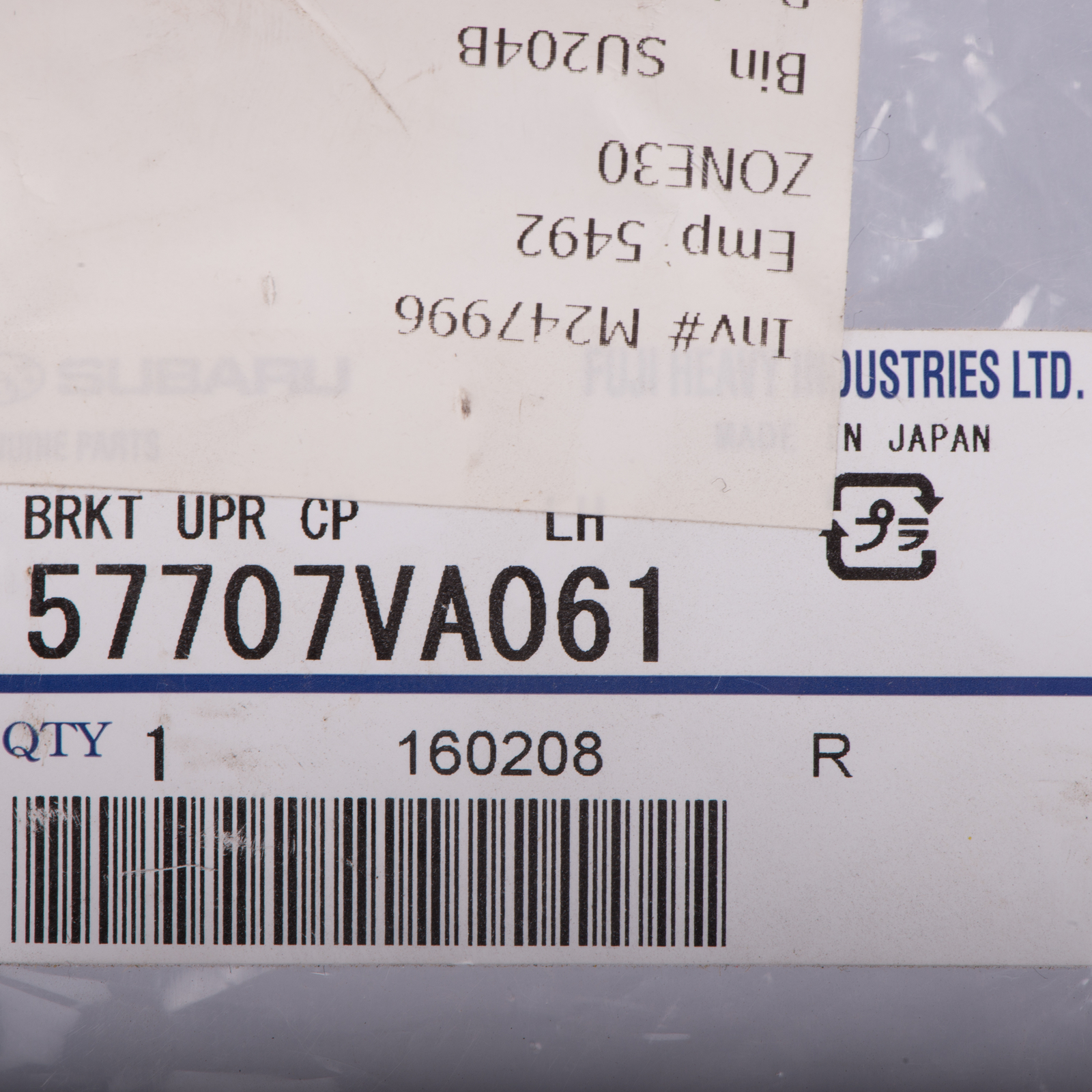 OEM 2015-2021 Subaru WRX STI Front Left Bumper Upper Bracket NEW ...