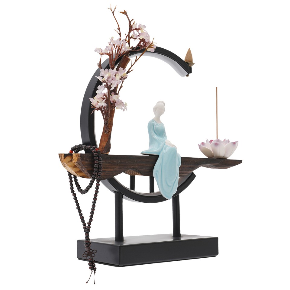 Incense Burner Backflow Waterfall Incense Burner Smoke Censer Holder W ...