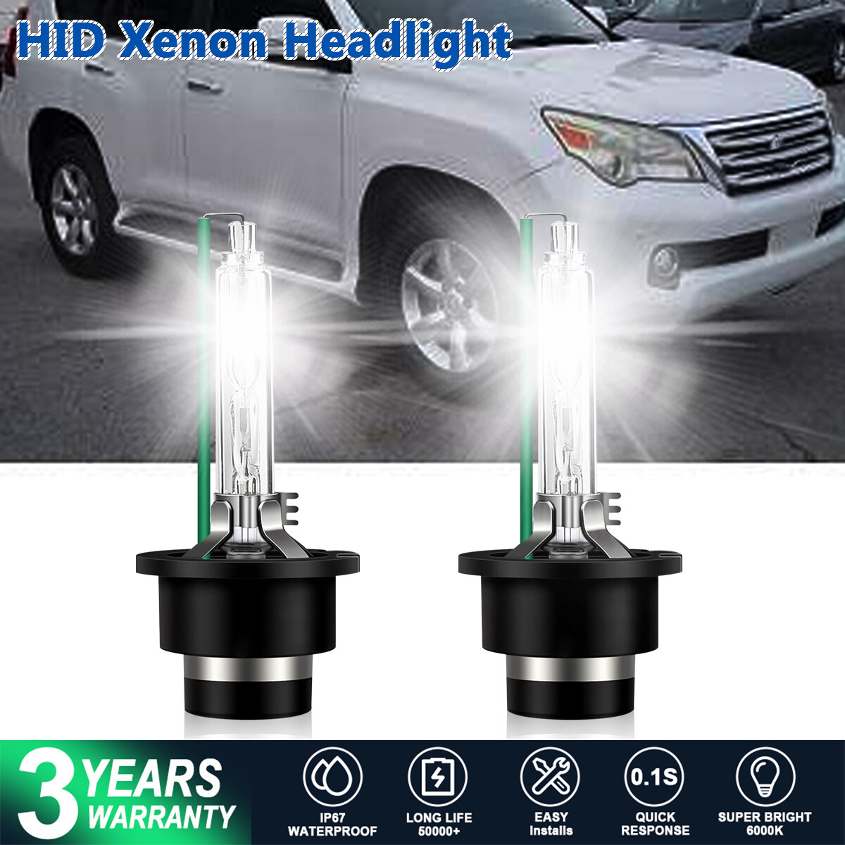 For Lexus GX460 2010-2013 D4S LED Headlight Bulbs Conversion Kit 6000k ...