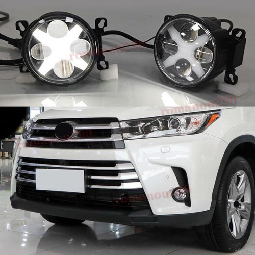 For Toyota Highlander 2017-2019 LED White Driving Lights White Front ...