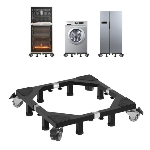 Heavy Duty All Steel Fridge Stand Mobile Base with 4 Locking Wheels and ...