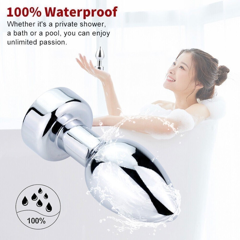 Women Men Toys Remote Control Wearable Metal Anal Butt Vibrator Plug ...