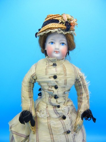 Antique French Fashion Bisque FG Doll Painted Eye All Original 15" Kid ...
