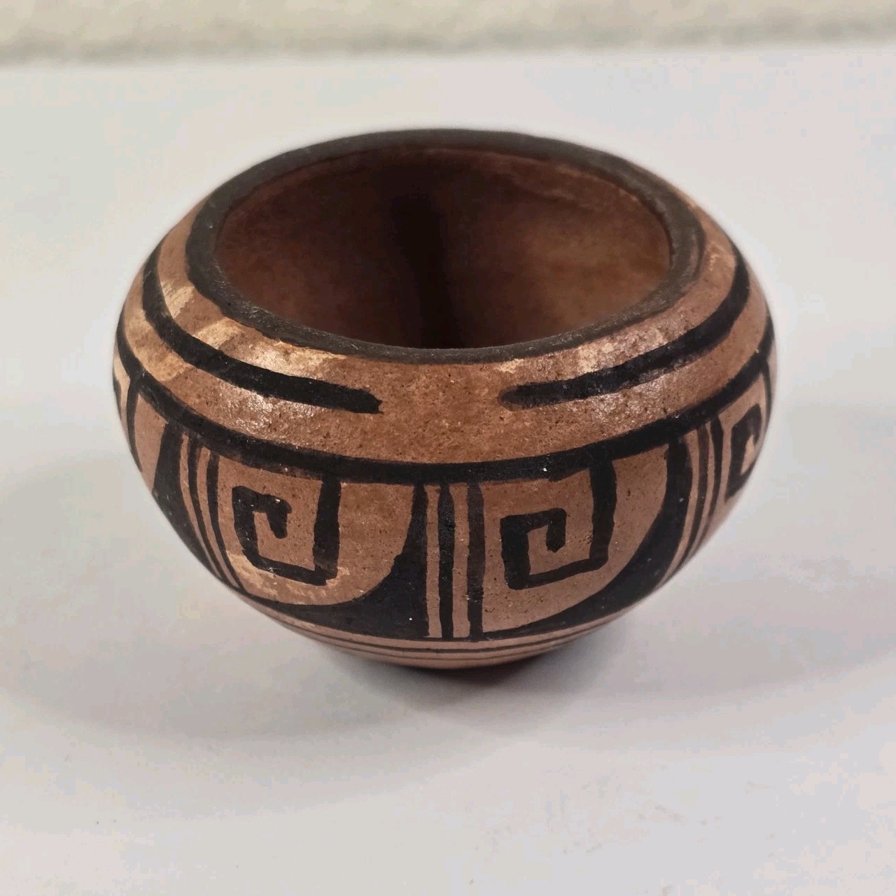 Miniature Signed Hopi Redware Pottery Bowl – 2.25” – Hand-Coiled Pot ...