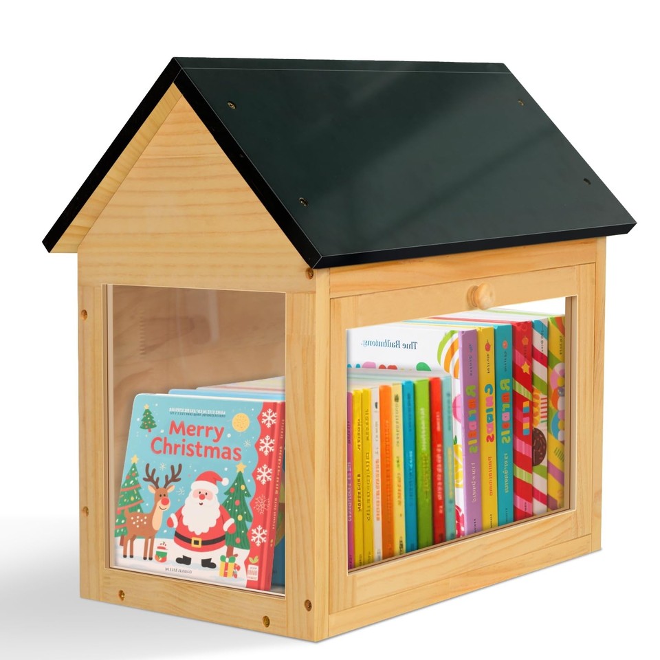 Little Library, Outdoor Library Book Box for Sharing Books, Wood DIY ...