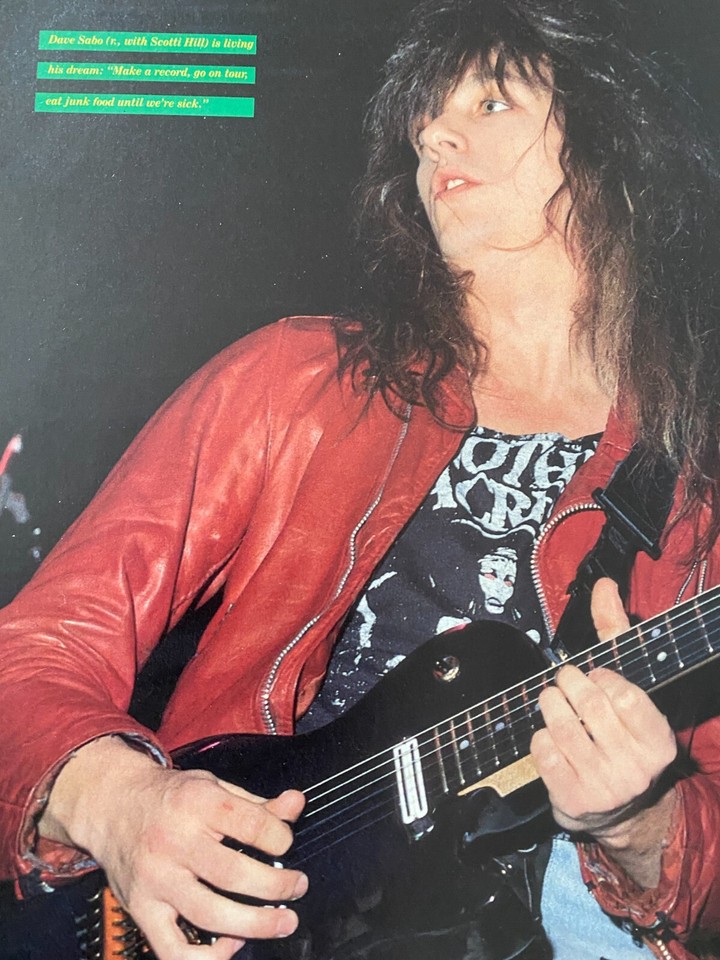 Sebastian Bach, Skid Row, Dave Sabo, Full Page Vintage Pinup | eBay