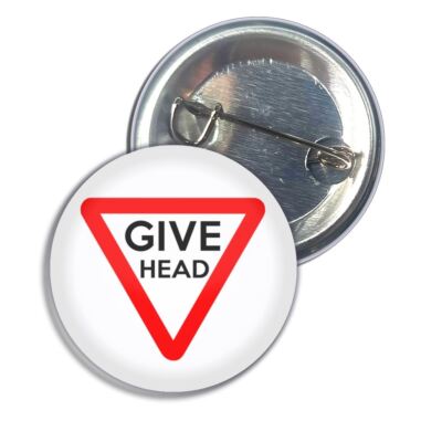 Give Head Button Badge Pin Badge (25, 55 or 77mm) | eBay