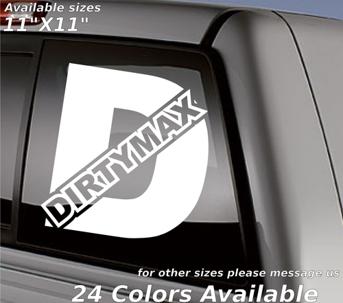 Dirtymax Custom decal sticker Turbo Diesel back window Chevy duramax ...