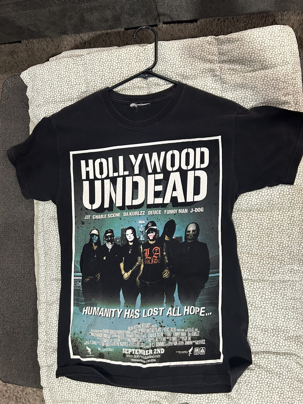 Hollywood Undead Shirt Concert Tour Mens Vintage Movie Poster 2009 Rock ...