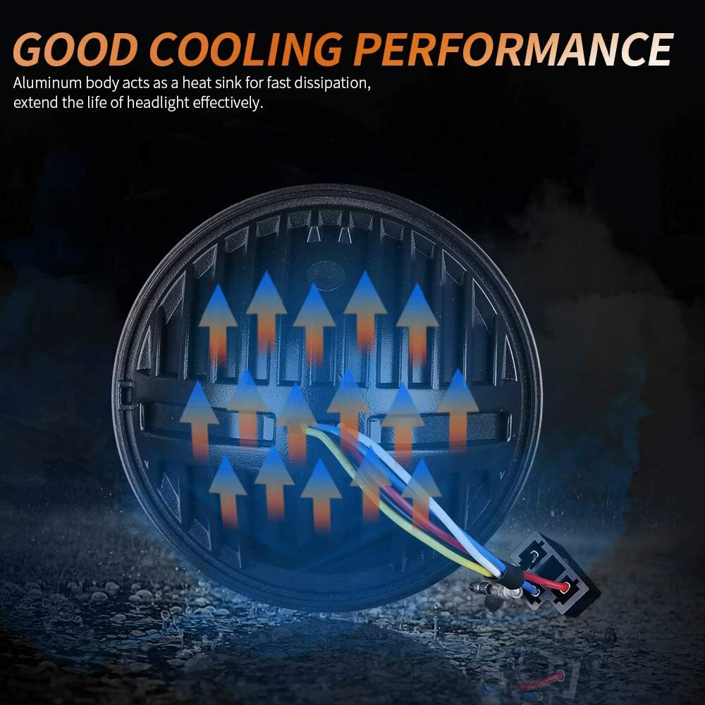 1PC 5-3/4" 5.75" LED Projector Headlight Headlamp Motor DRL HiLo ...