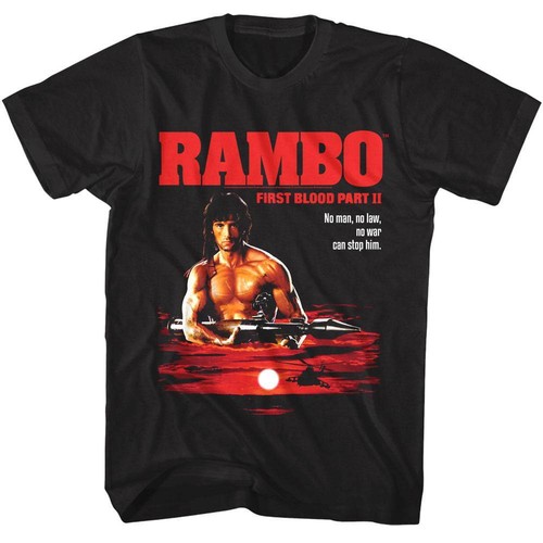 Rambo No War Can Stop Him Men's T Shirt First Blood Part 2 Merch | eBay