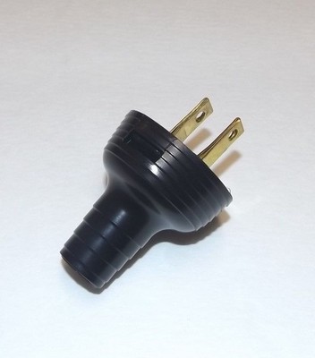 NEW VINTAGE STYLE BLACK LARGE ROUND RIBBED PLUG FOR LARGE ROUND WIRE ...