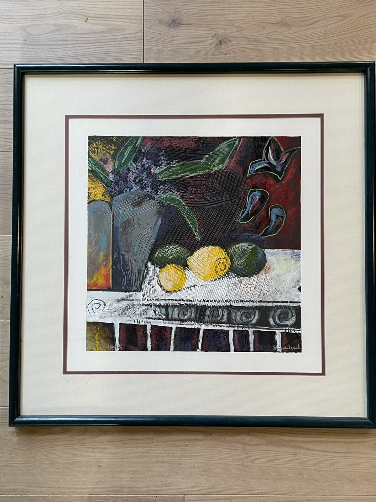 Shawna Leach, Original Framed Painting Titled: “The Windowsill ...
