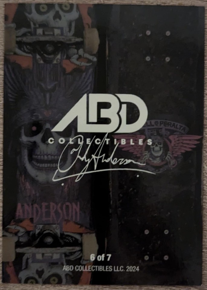 2024 ABD Collectibles Andy Anderson Darkslide Base Card Limited to 857 ...