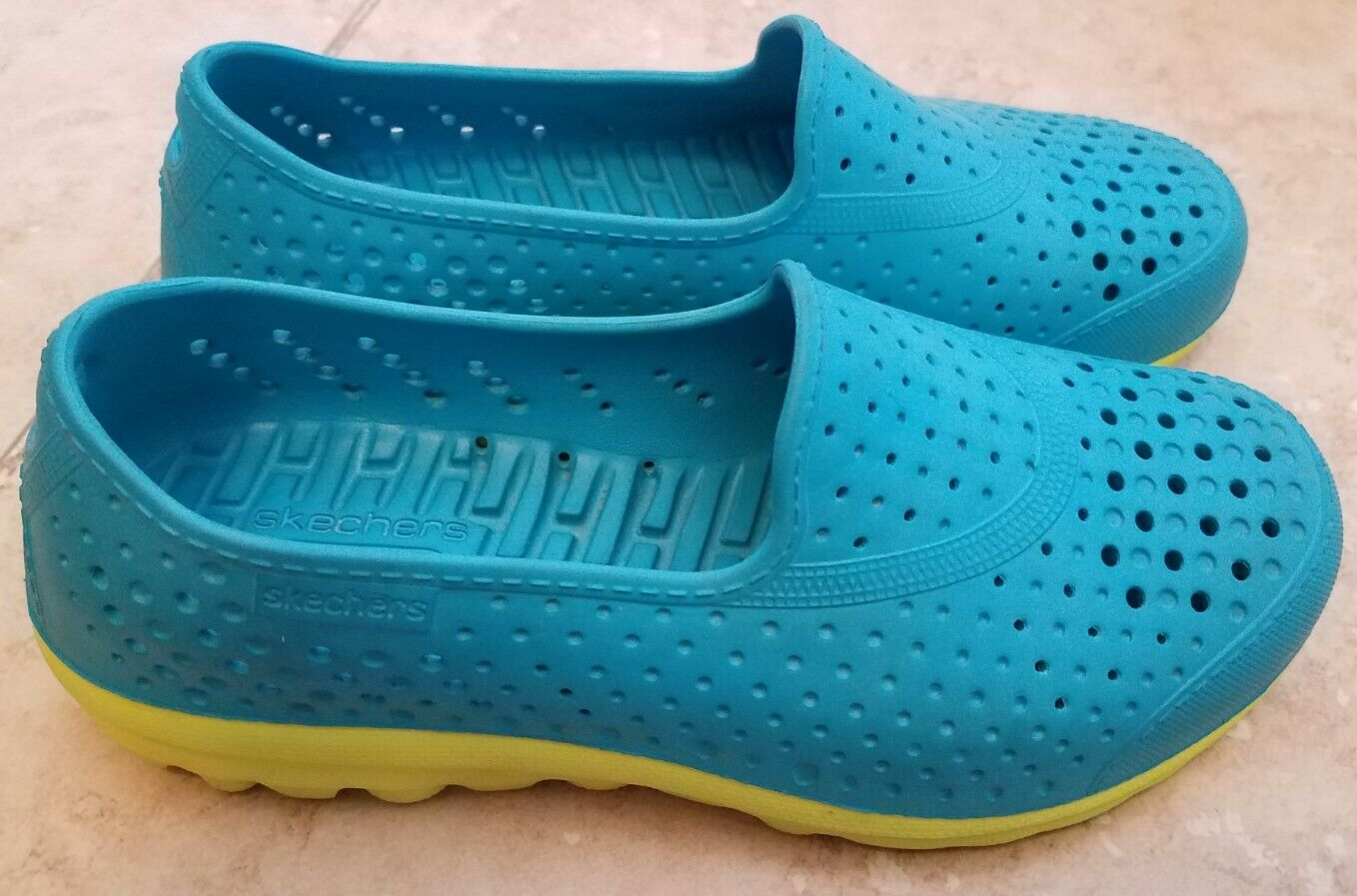 Skechers H2Go Slip-on Water Shoes Kids size Y2 Blue Green Boys Girls | eBay